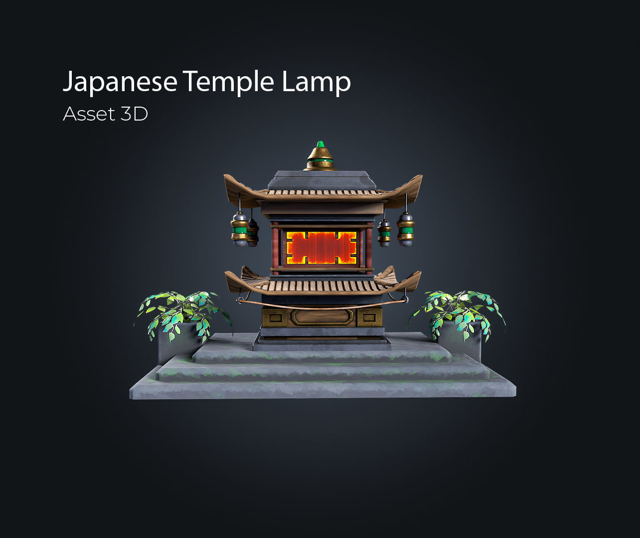 3D model Japanese Temple Lamp V1 VR / AR / low-poly | CGTrader