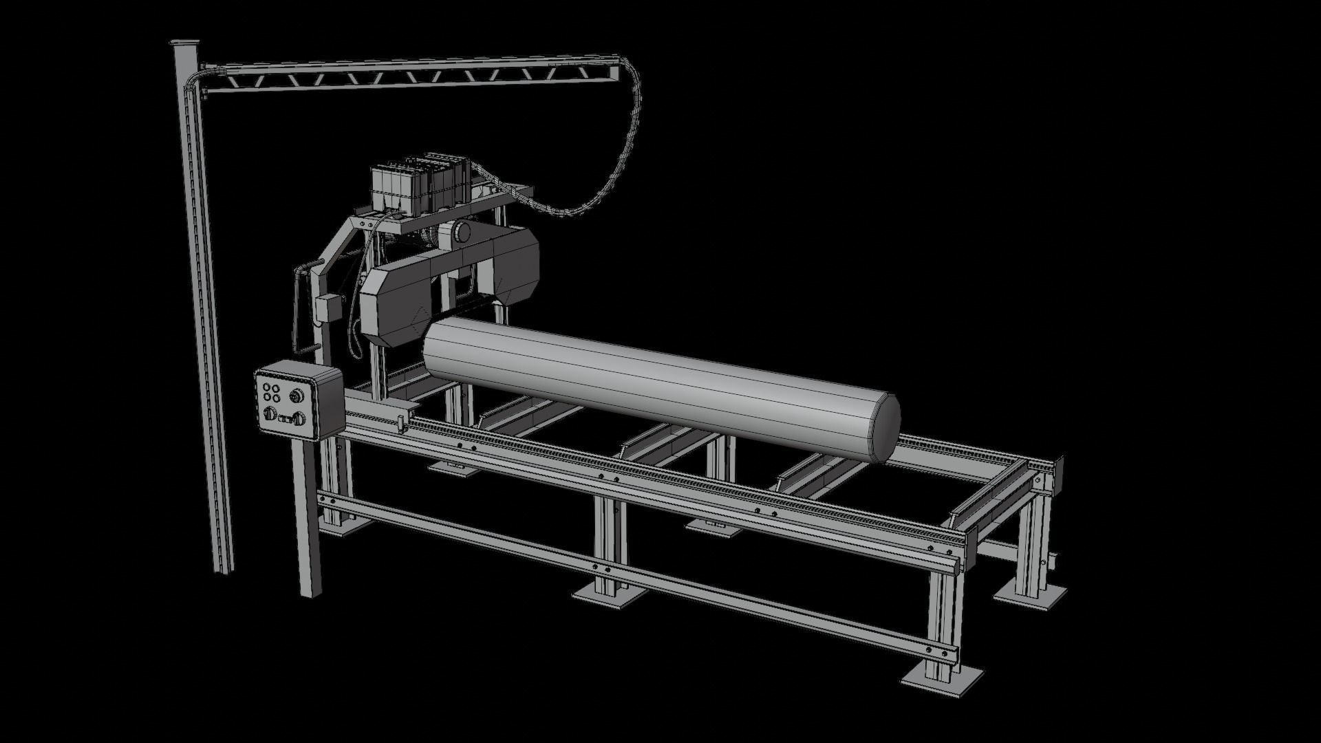 3D model Industrial Sawmill VR / AR / low-poly | CGTrader
