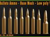 3D model 30 Bullets Ammo - Base Mesh - Low poly Vol 1 VR / AR / low ...