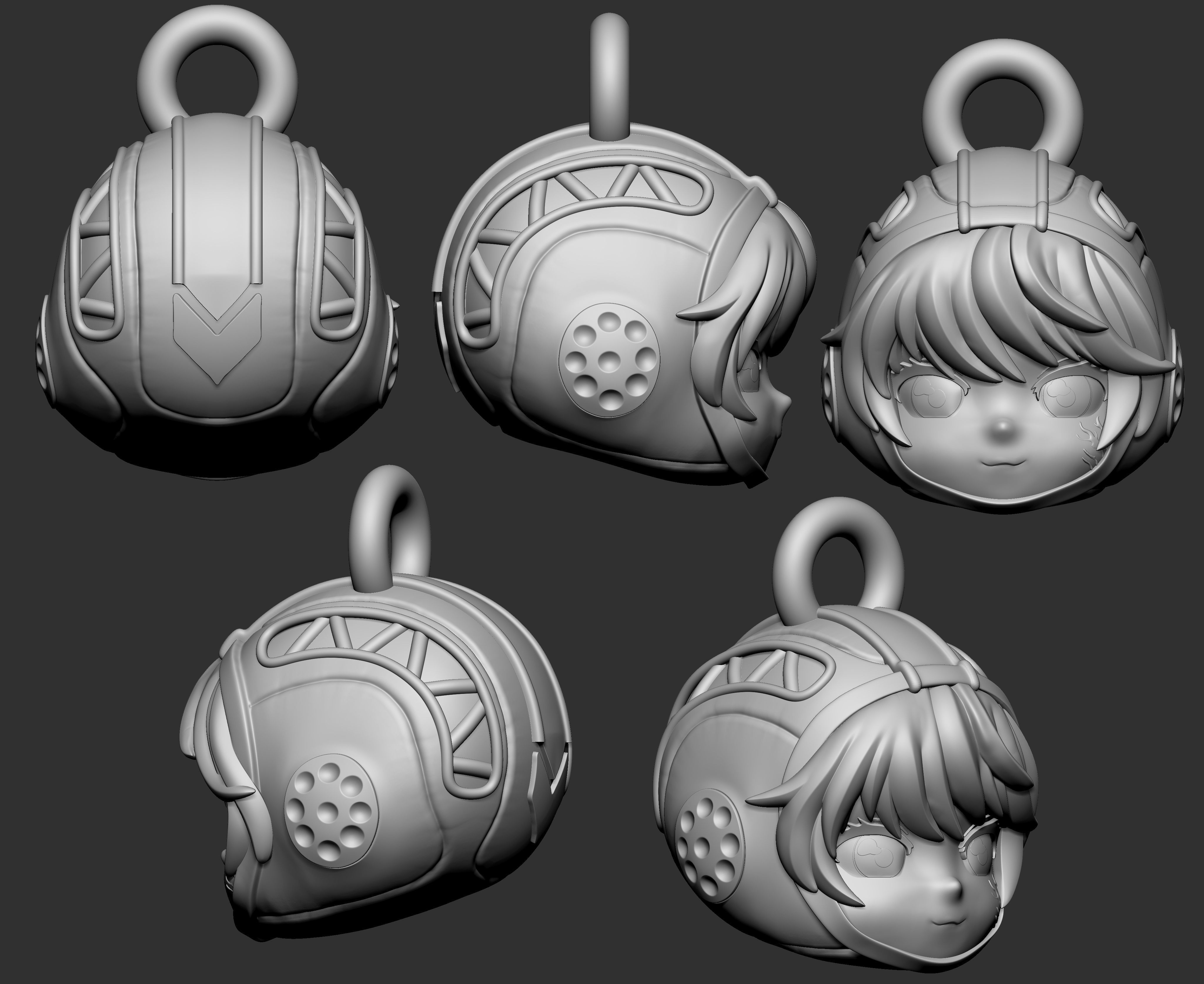 Fuse and wattson head keychan 3D model 3D printable | CGTrader