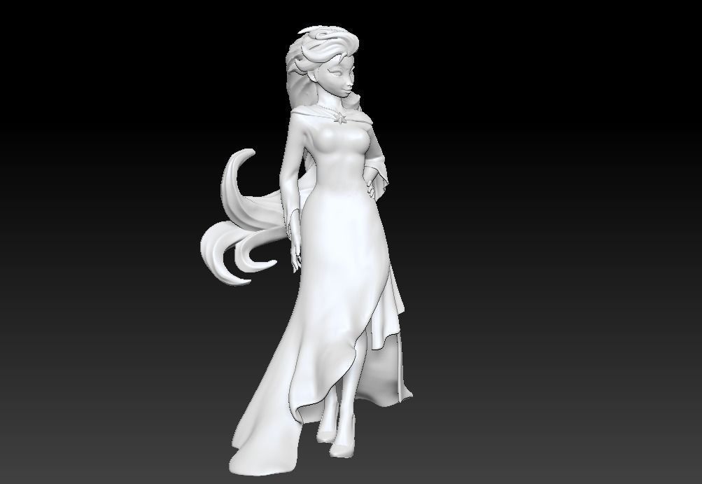 Elsa - Frozen Fan art 3D print model 3D model 3D printable | CGTrader
