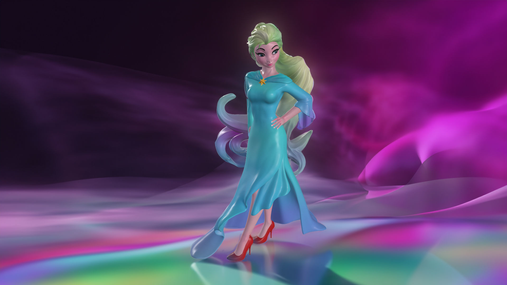 Elsa - Frozen Fan art 3D print model 3D model 3D printable | CGTrader