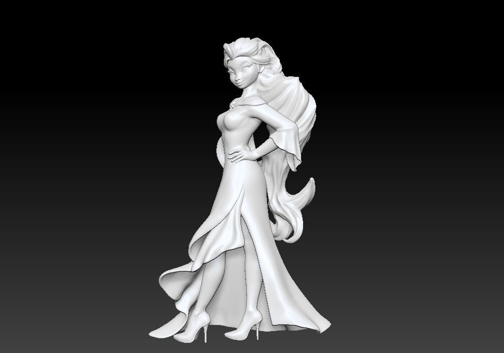 Elsa - Frozen Fan art 3D print model 3D model 3D printable | CGTrader