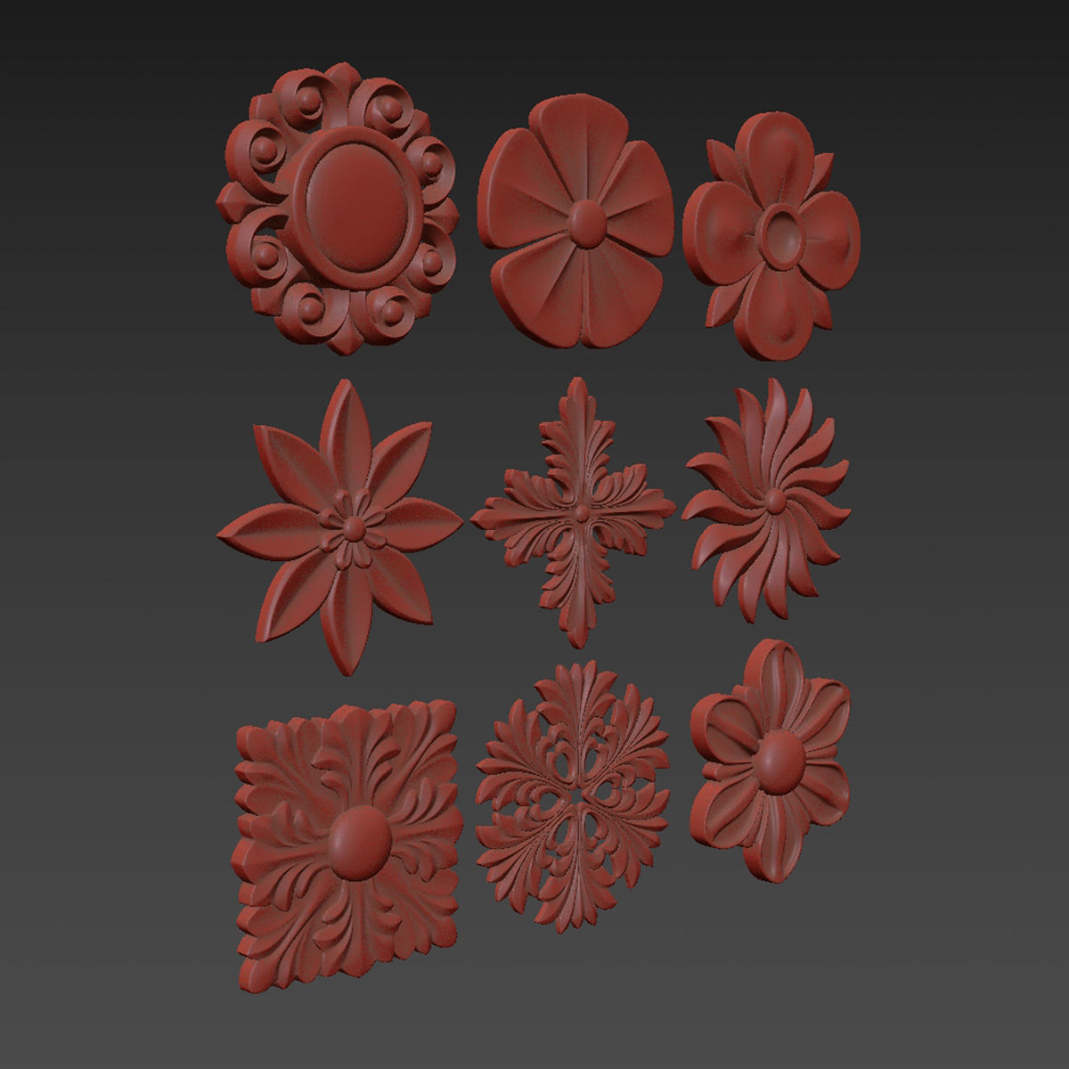 Ornament Element Pack 16 3D model | CGTrader