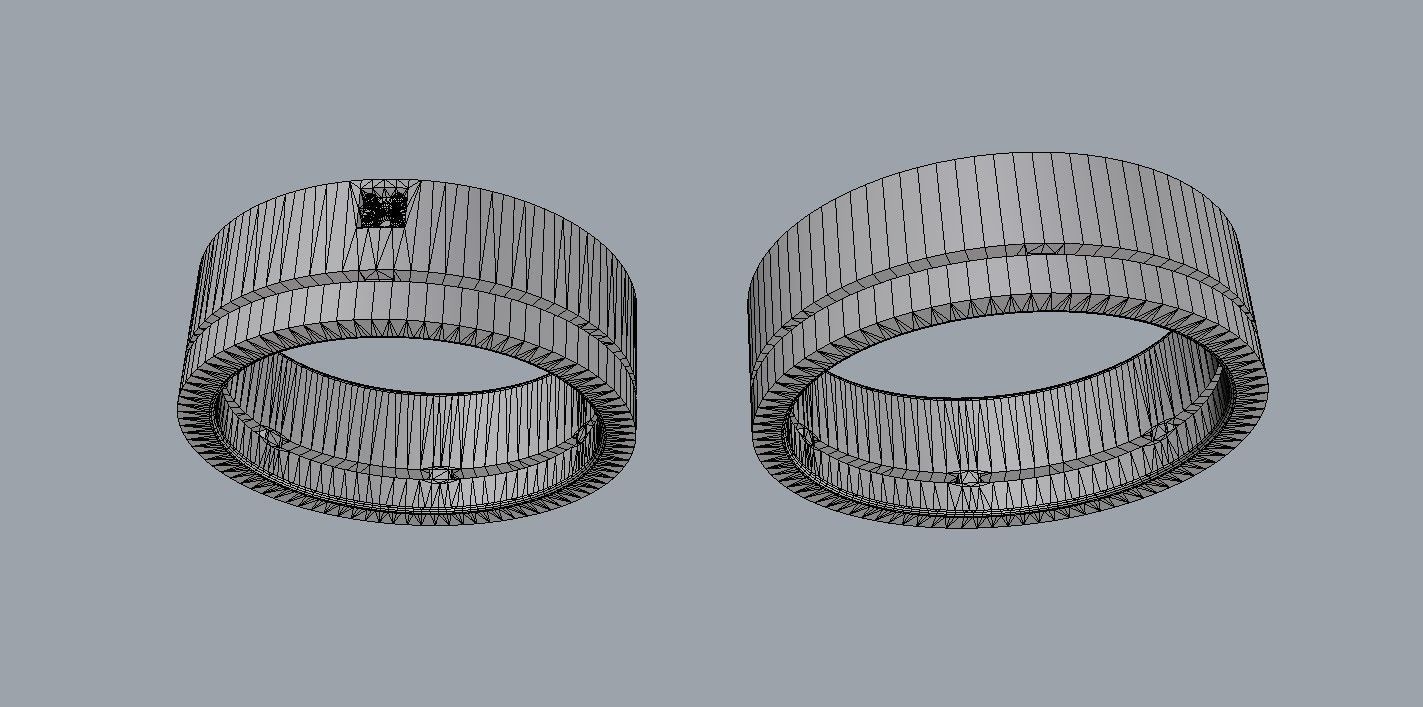 Classic Wedding Bands 3D model 3D printable | CGTrader