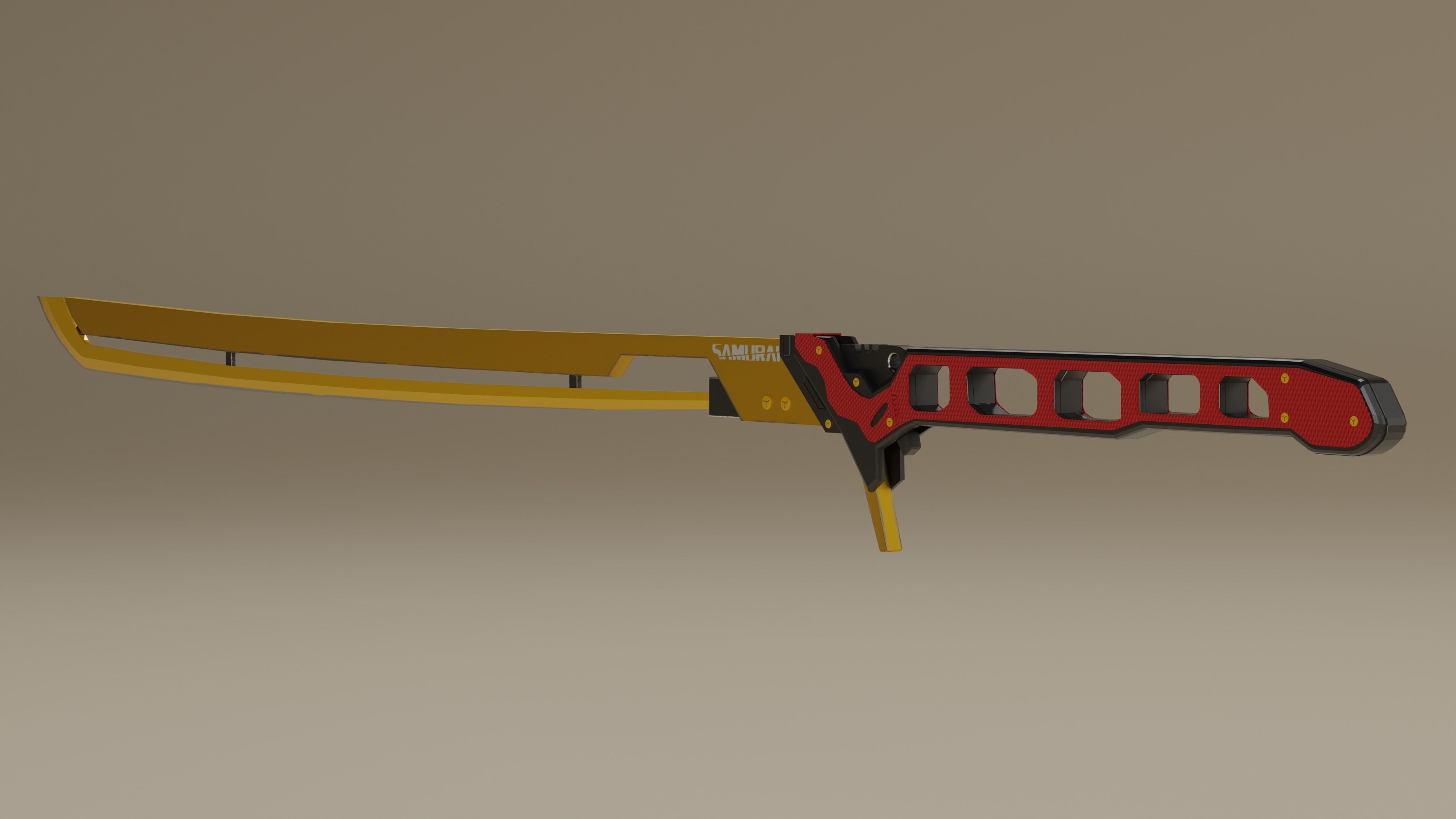 3D model CyberKatana VR / AR / low-poly | CGTrader