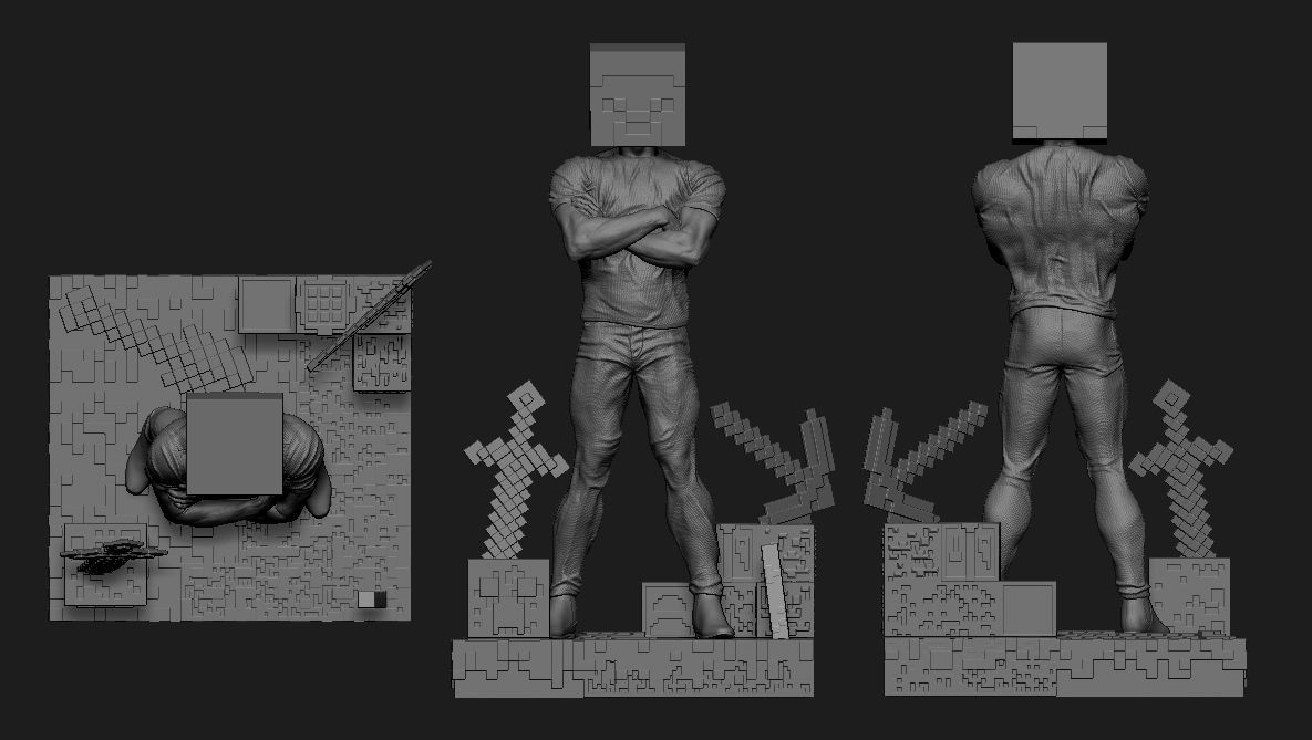Steve Minecraft 3D model 3D printable | CGTrader