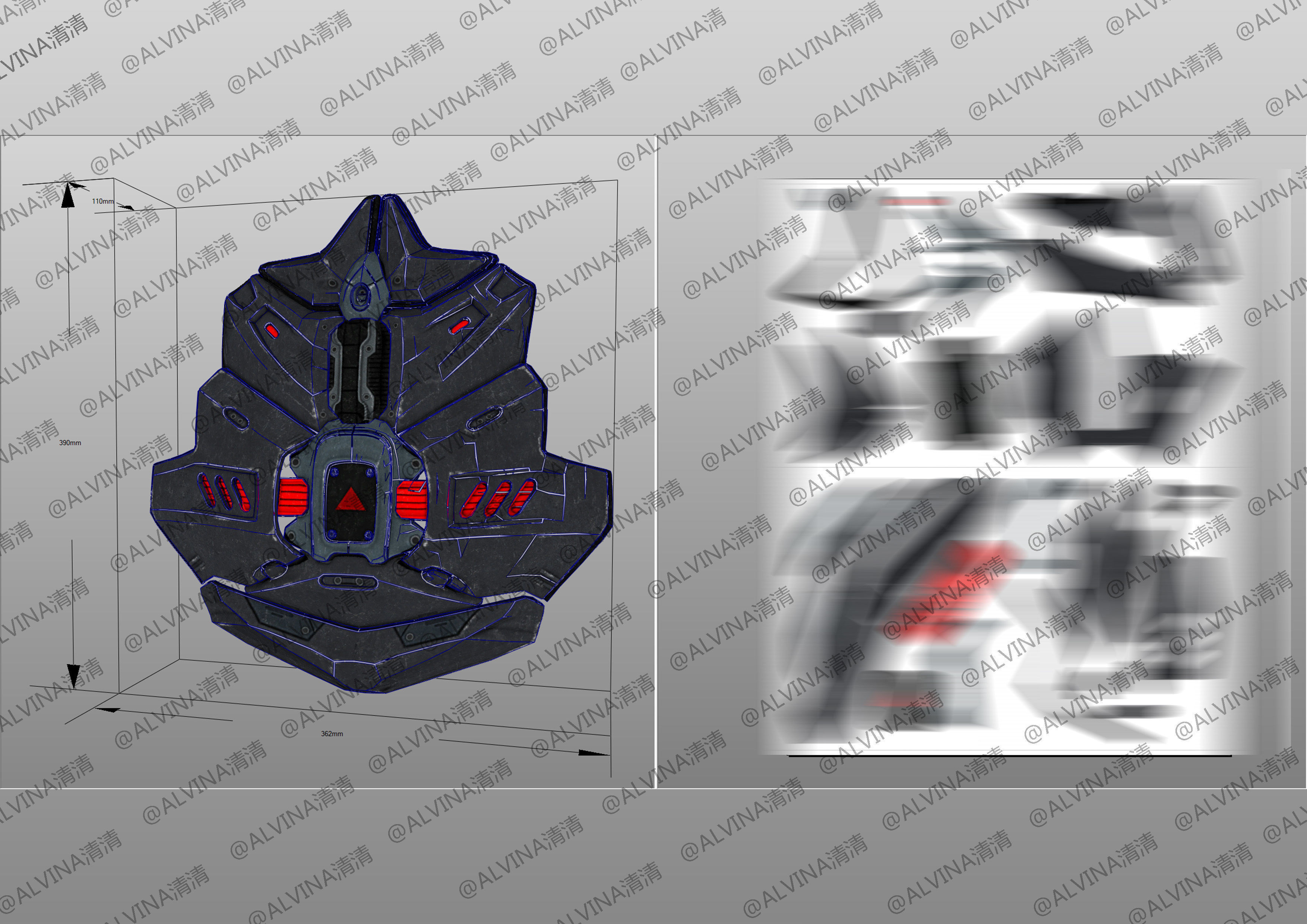 3D model Beyond Batman - Cosplay Pepakura Foam Template VR / AR / low ...