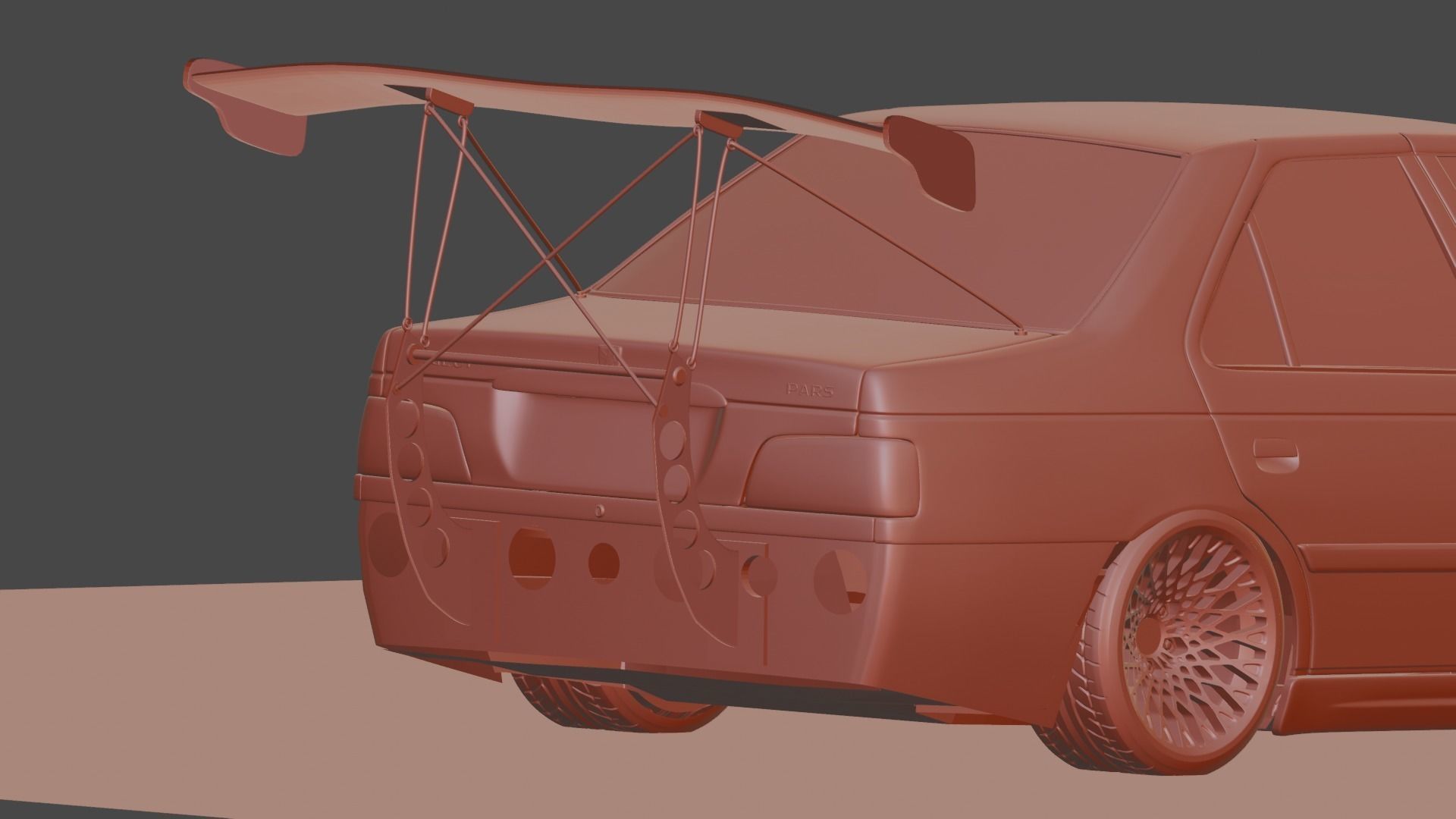 Peugeot pars spoiler free VR / AR / low-poly 3D model | CGTrader