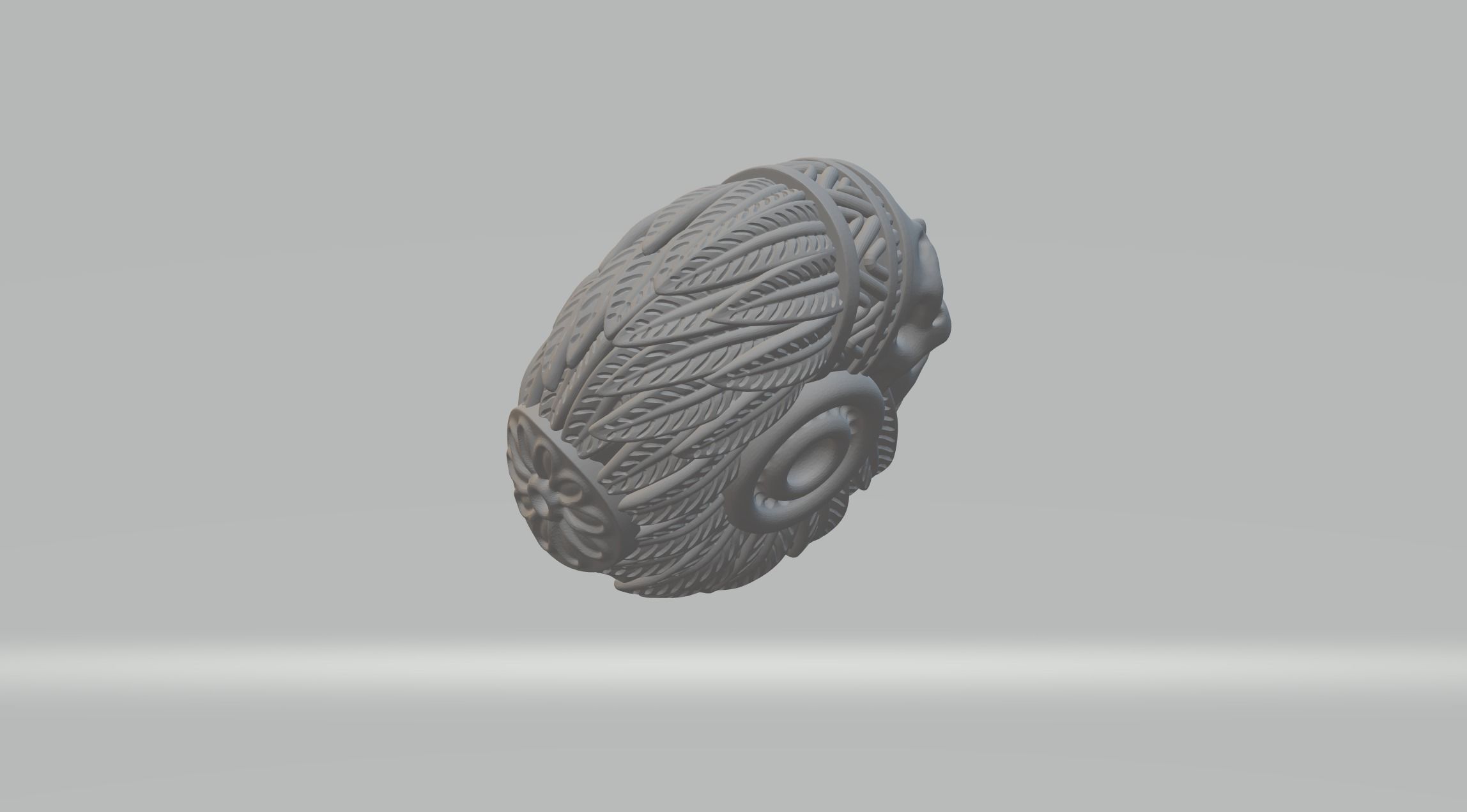 Stereogram Indian Skull Chief 3D model 3D printable | CGTrader