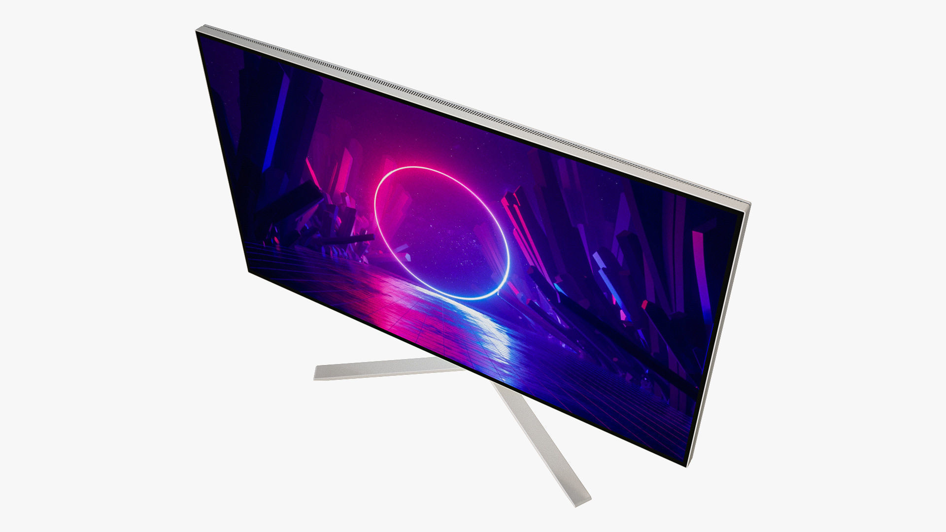 32-Inch Monitor White 3D model | CGTrader