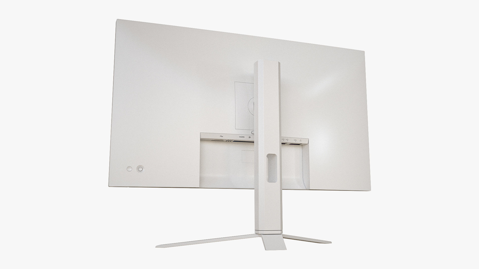 32-Inch Monitor White 3D model | CGTrader