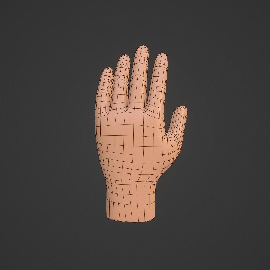 Simple Cartoon hand rigged free 3D model rigged | CGTrader