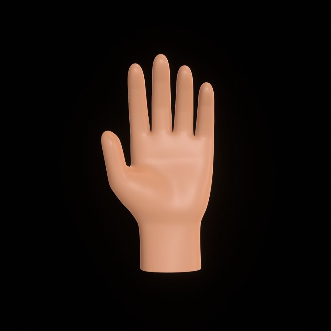 Simple Cartoon hand rigged free 3D model rigged | CGTrader