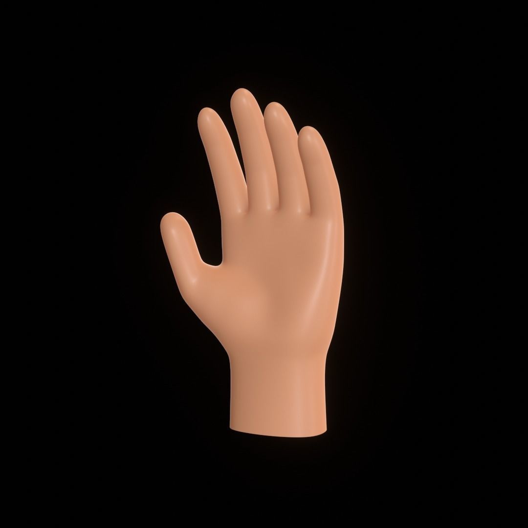 Simple Cartoon hand rigged free 3D model rigged | CGTrader