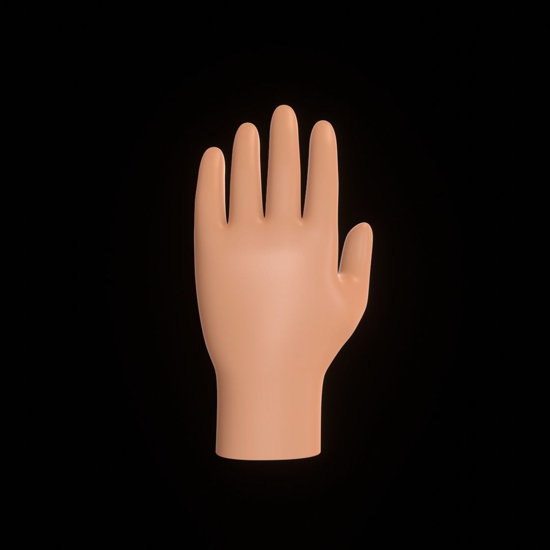 Simple Cartoon hand rigged free 3D model rigged | CGTrader