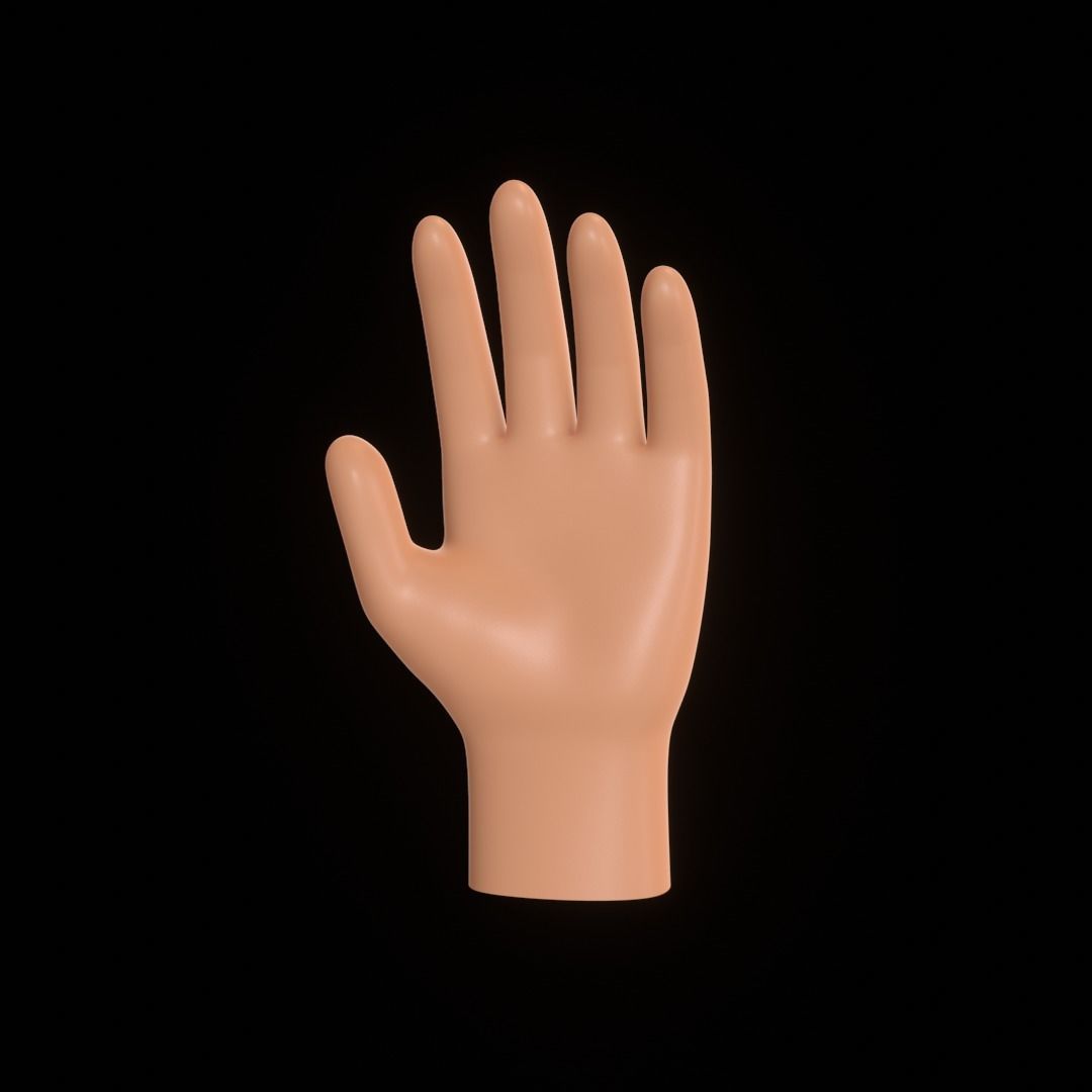Simple Cartoon hand rigged free 3D model rigged | CGTrader
