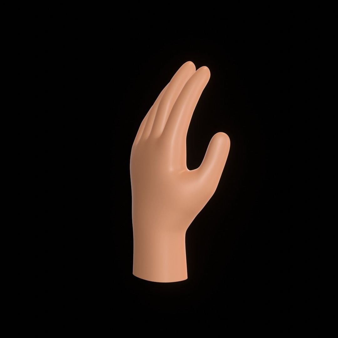 Simple Cartoon hand rigged free 3D model rigged | CGTrader