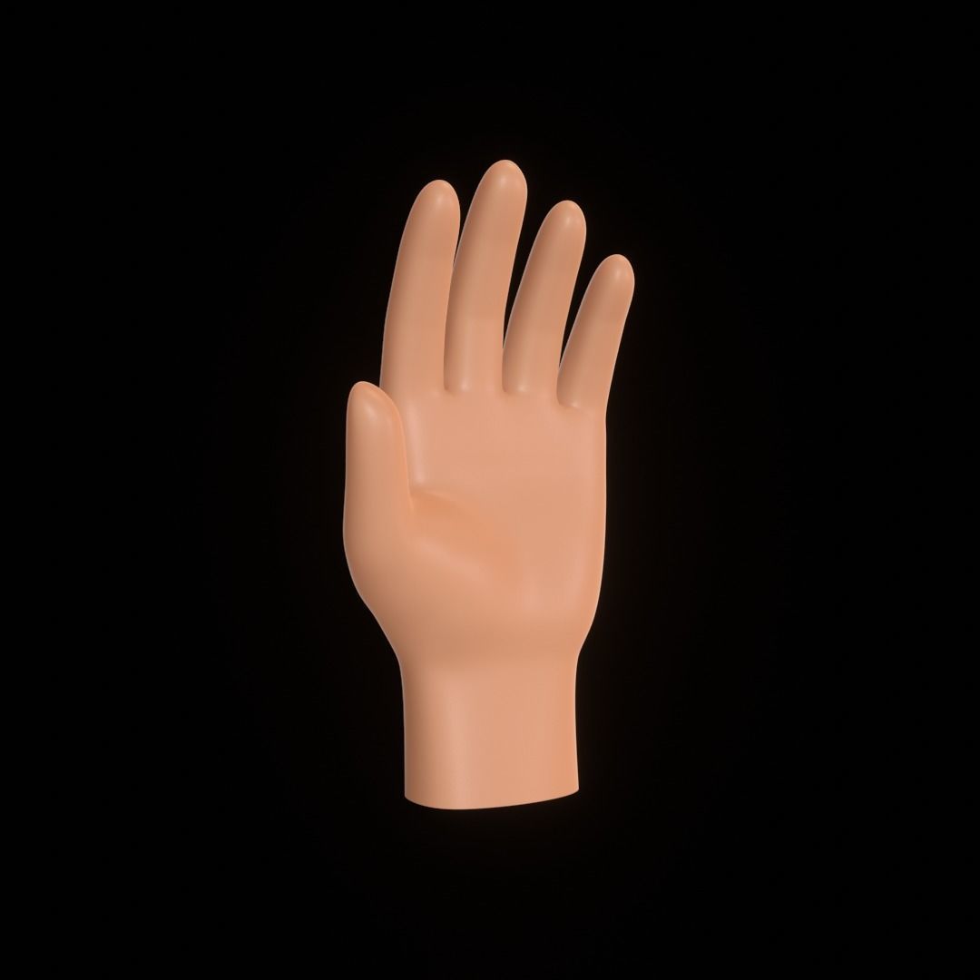 Simple Cartoon hand rigged free 3D model rigged | CGTrader