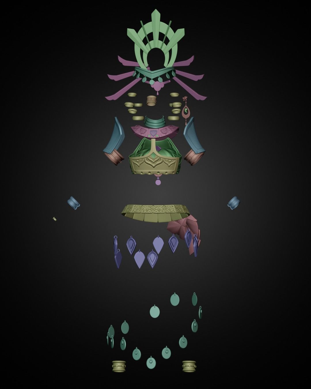 The Legend of Zelda Riju Armor for Cosplay 3D model 3D printable | CGTrader