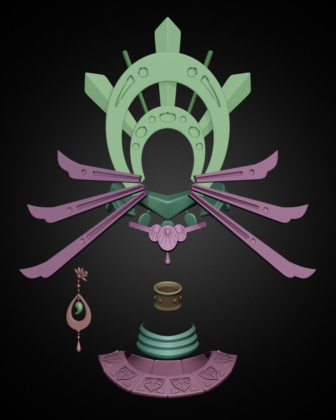 The Legend of Zelda Riju Armor for Cosplay 3D model 3D printable | CGTrader