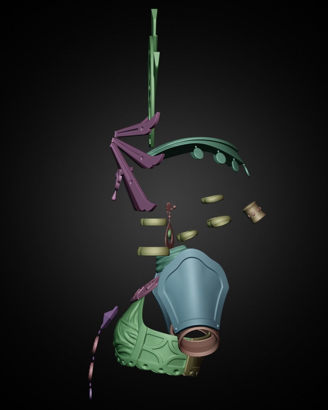 The Legend of Zelda Riju Armor for Cosplay 3D model 3D printable | CGTrader