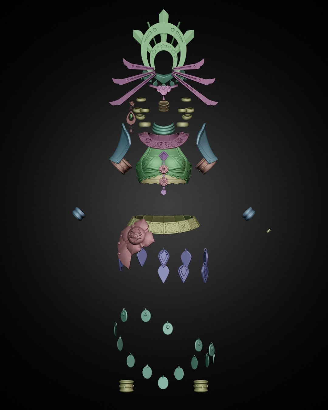 The Legend of Zelda Riju Armor for Cosplay 3D model 3D printable | CGTrader