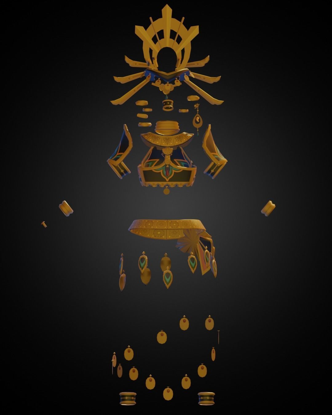 The Legend of Zelda Riju Armor for Cosplay 3D model 3D printable | CGTrader