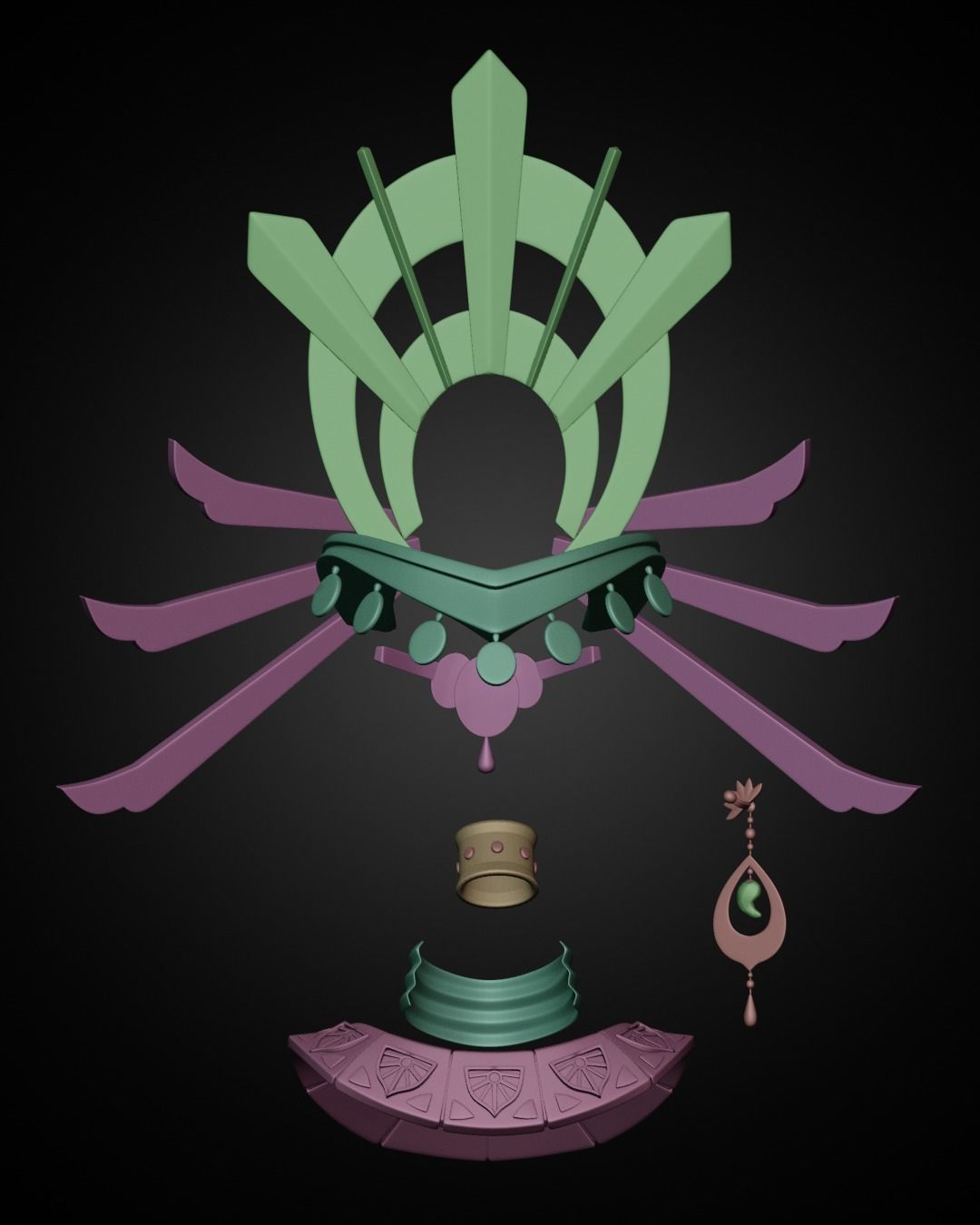 The Legend of Zelda Riju Armor for Cosplay 3D model 3D printable | CGTrader