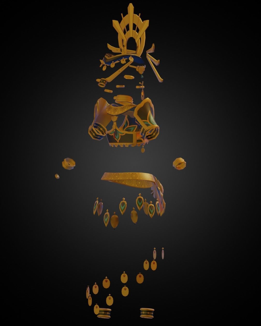 The Legend of Zelda Riju Armor for Cosplay 3D model 3D printable | CGTrader