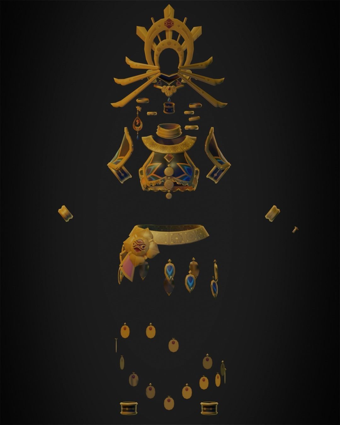 The Legend of Zelda Riju Armor for Cosplay 3D model 3D printable | CGTrader