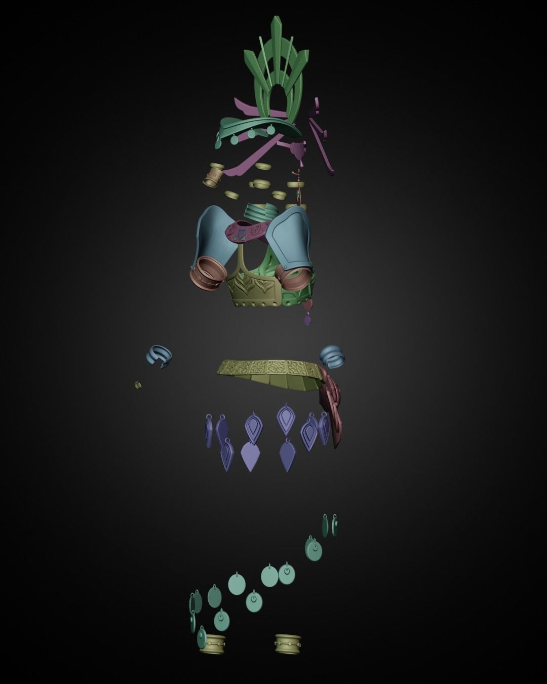 The Legend of Zelda Riju Armor for Cosplay 3D model 3D printable | CGTrader