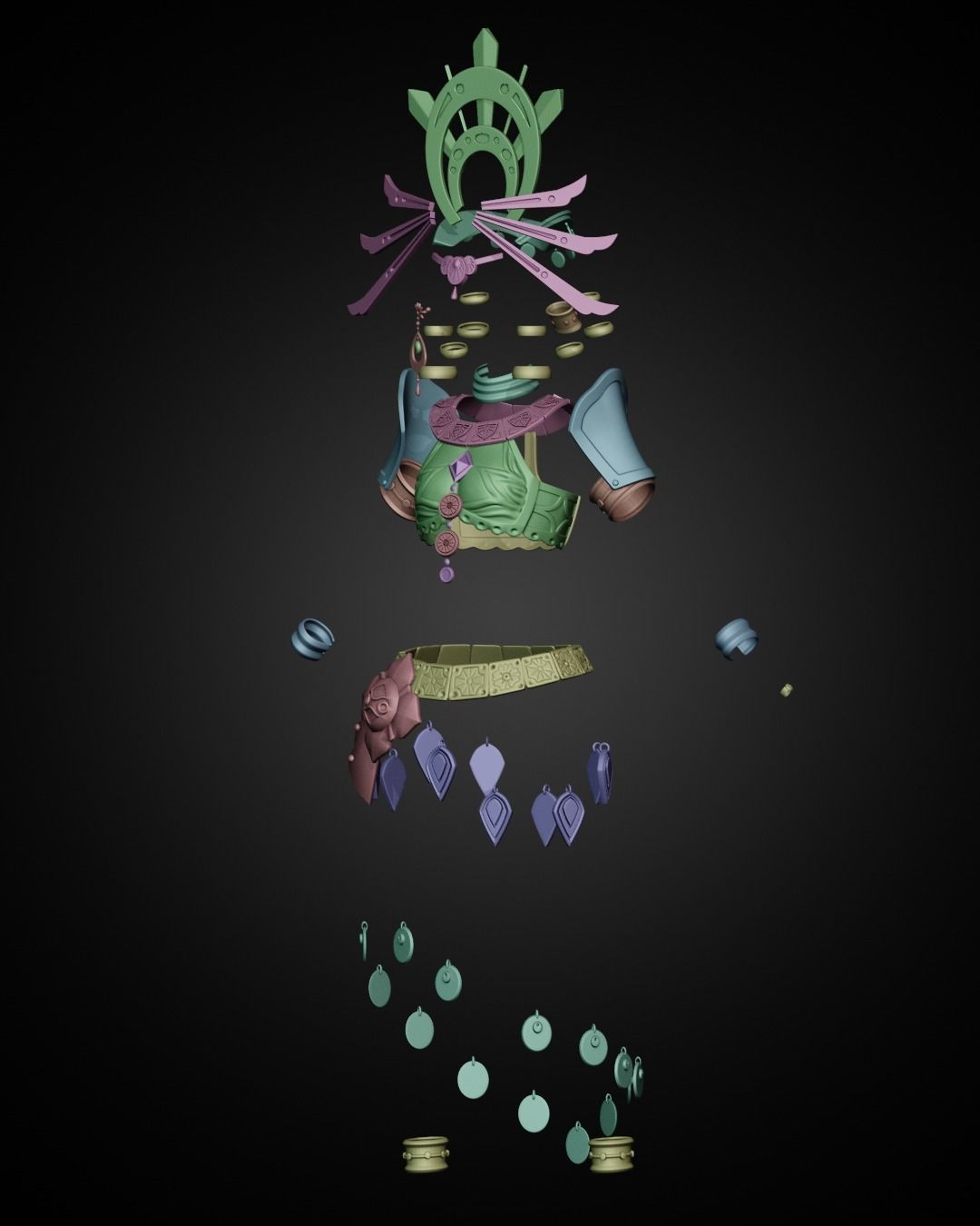 The Legend of Zelda Riju Armor for Cosplay 3D model 3D printable | CGTrader