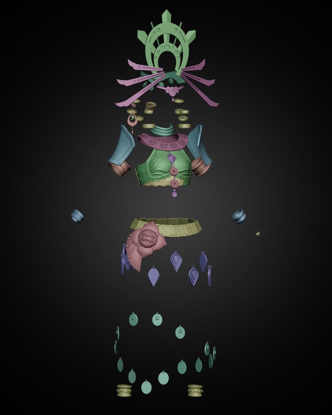 The Legend of Zelda Riju Armor for Cosplay 3D model 3D printable | CGTrader