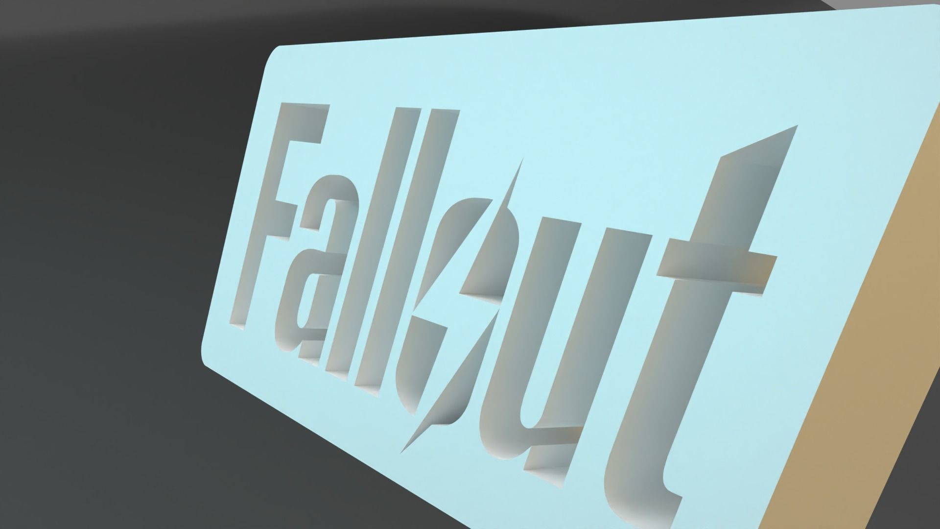 Fallout Logo 3D model | CGTrader