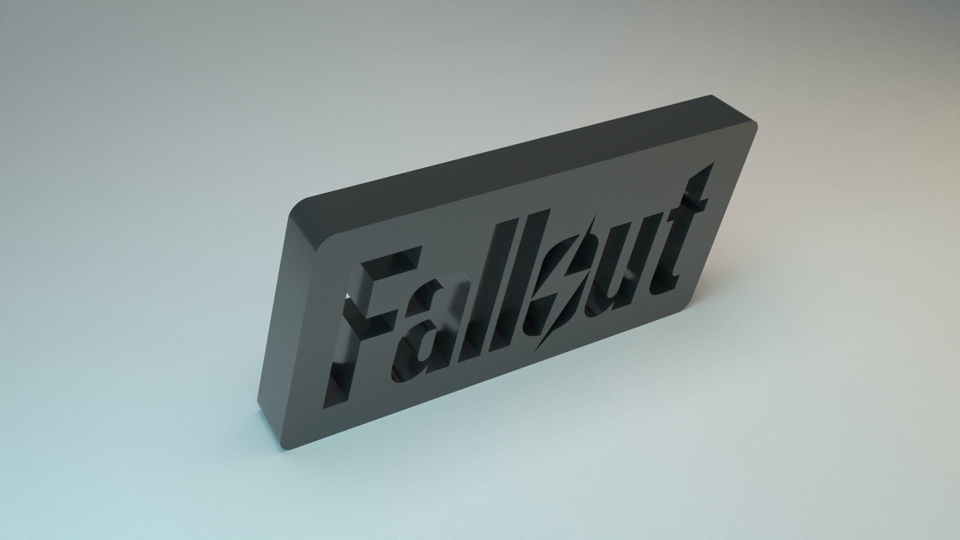 Fallout Logo 3D model | CGTrader