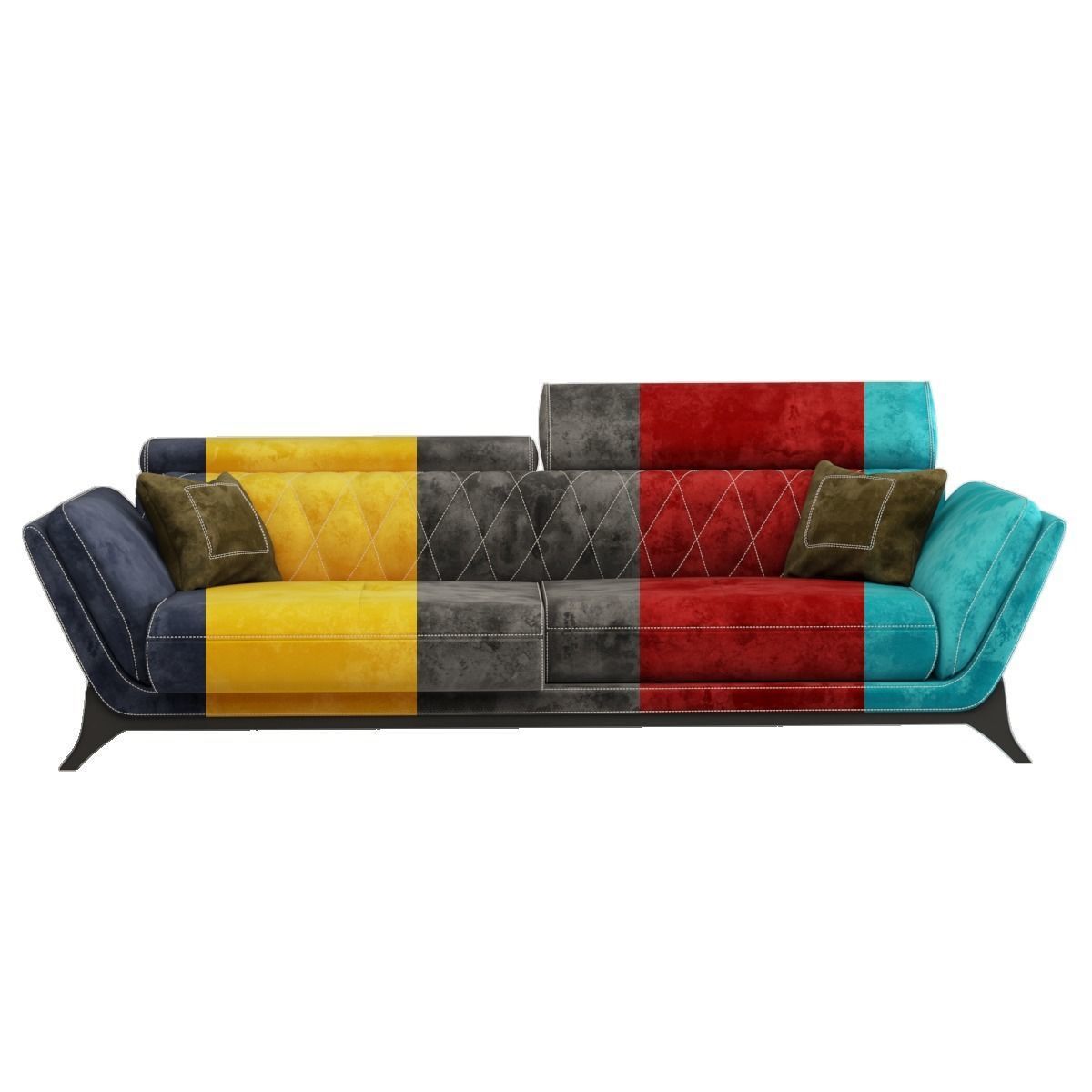 triple star sofa 3D model | CGTrader