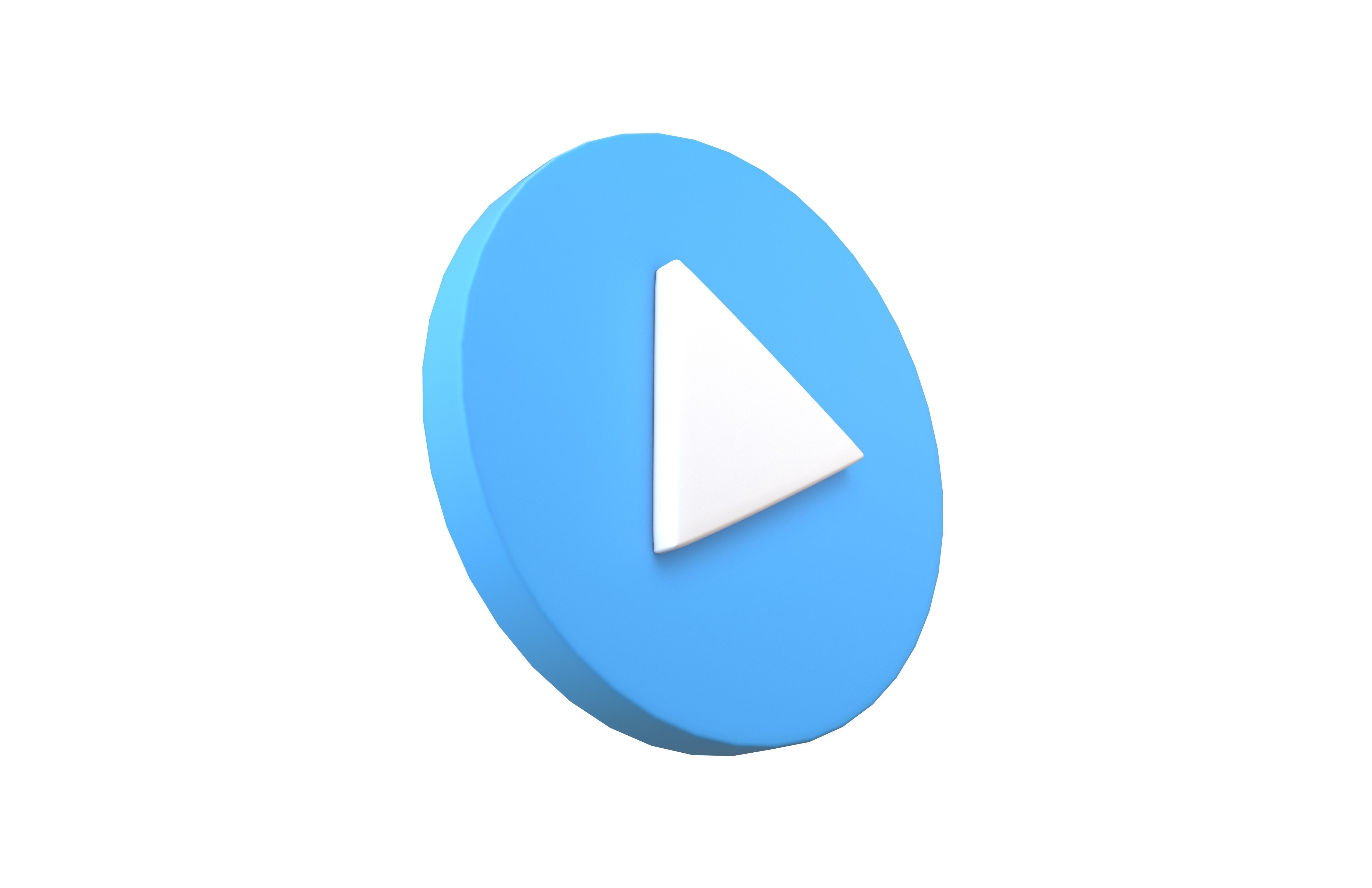 3D model Play Button Symbol V1 003 VR / AR / low-poly | CGTrader