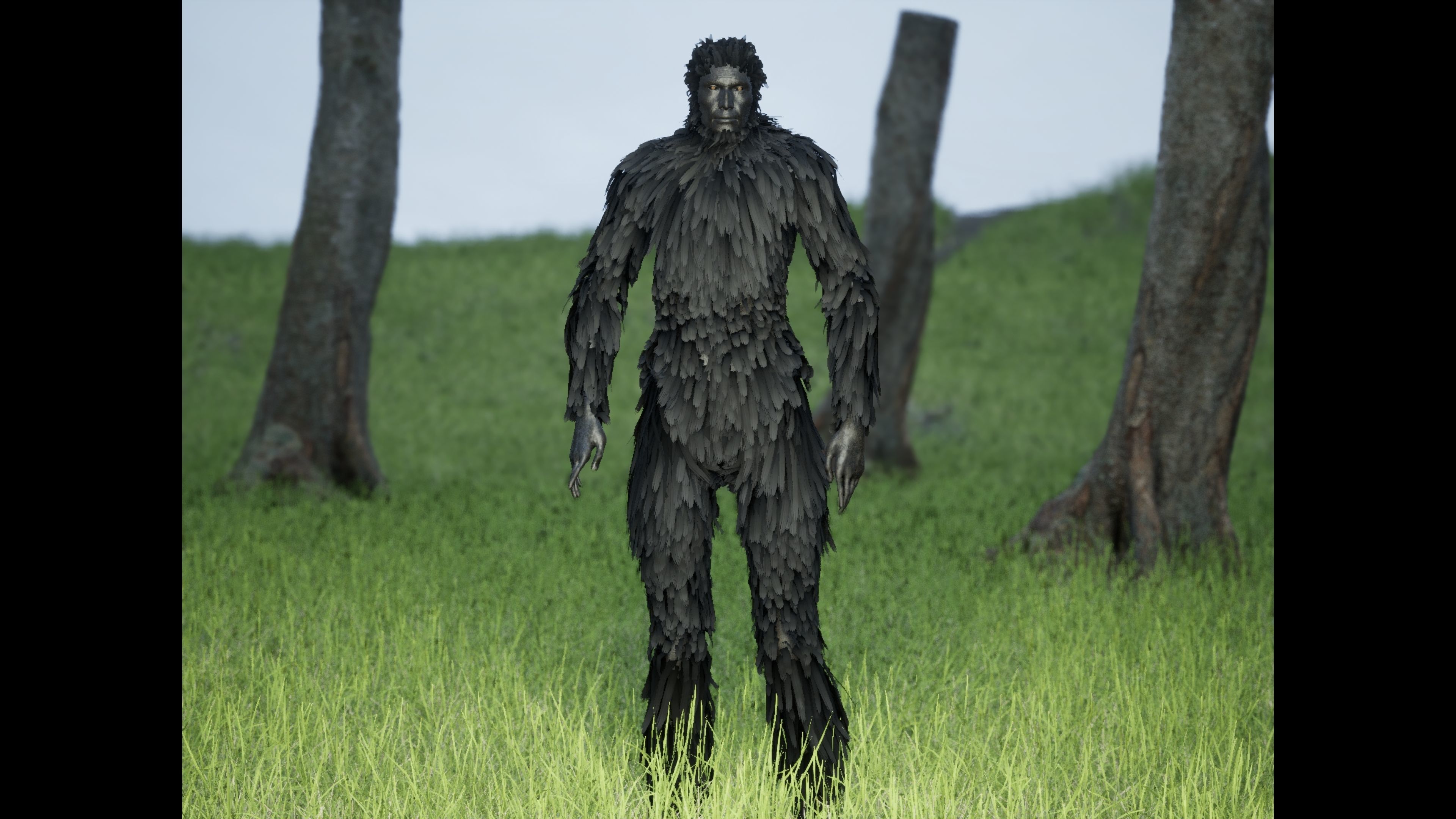 Hairy Beast Rigged - 4K PBR UE4 UE5 Asset free VR / AR / low-poly 3D ...