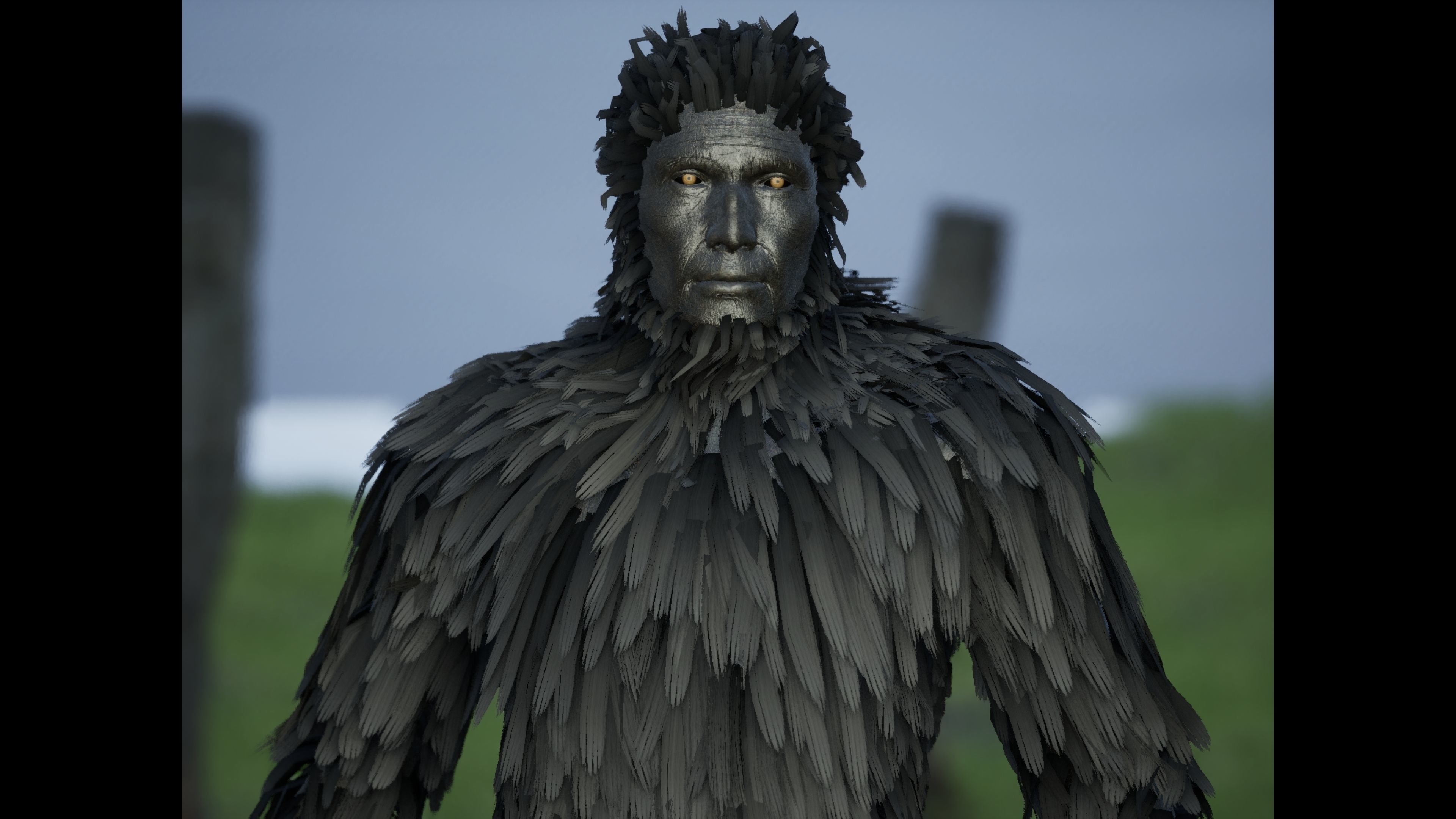 Hairy Beast Rigged - 4K PBR UE4 UE5 Asset free VR / AR / low-poly 3D ...