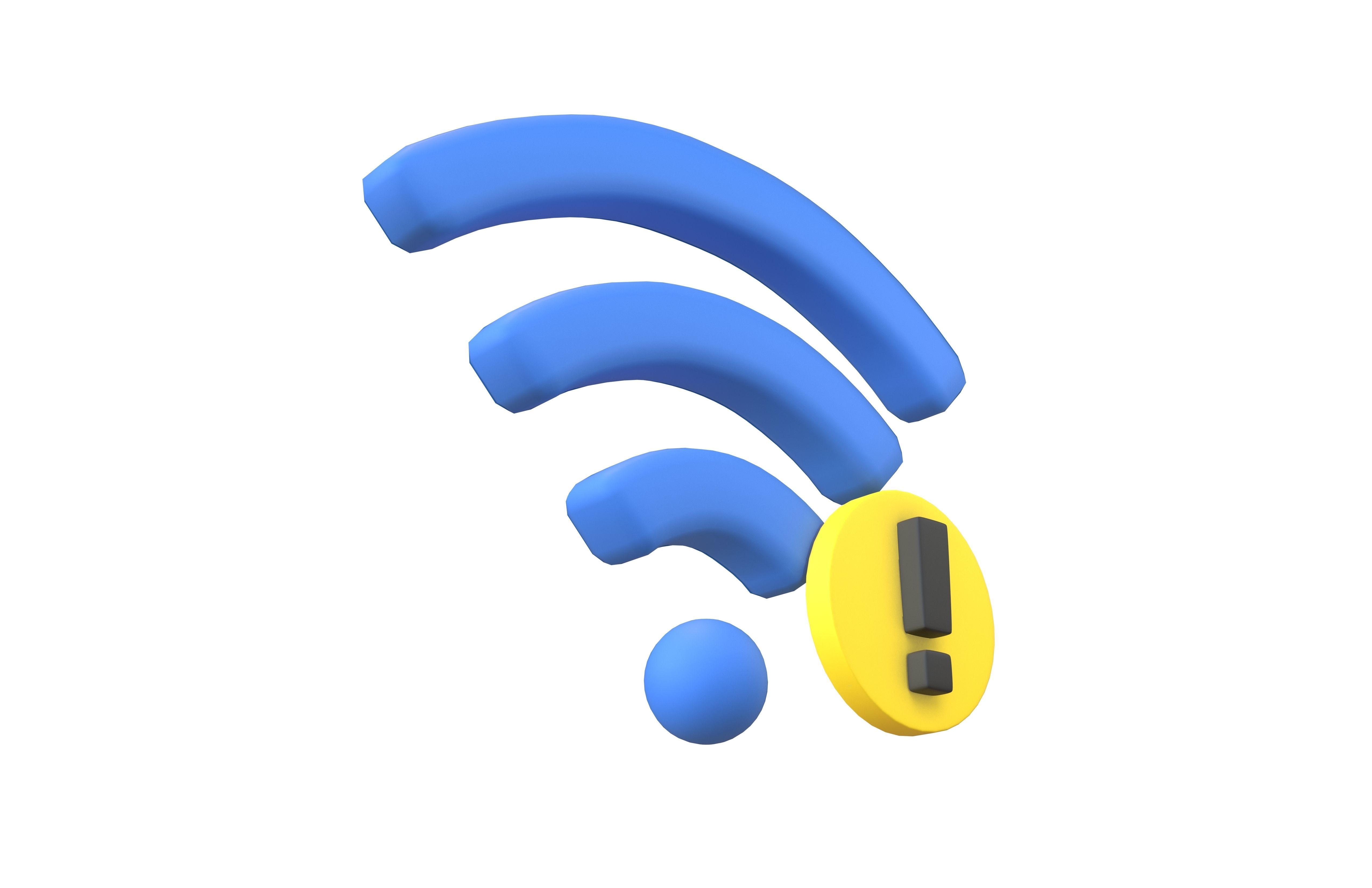 3D model Wifi Problem Symbol v1 008 VR / AR / low-poly | CGTrader