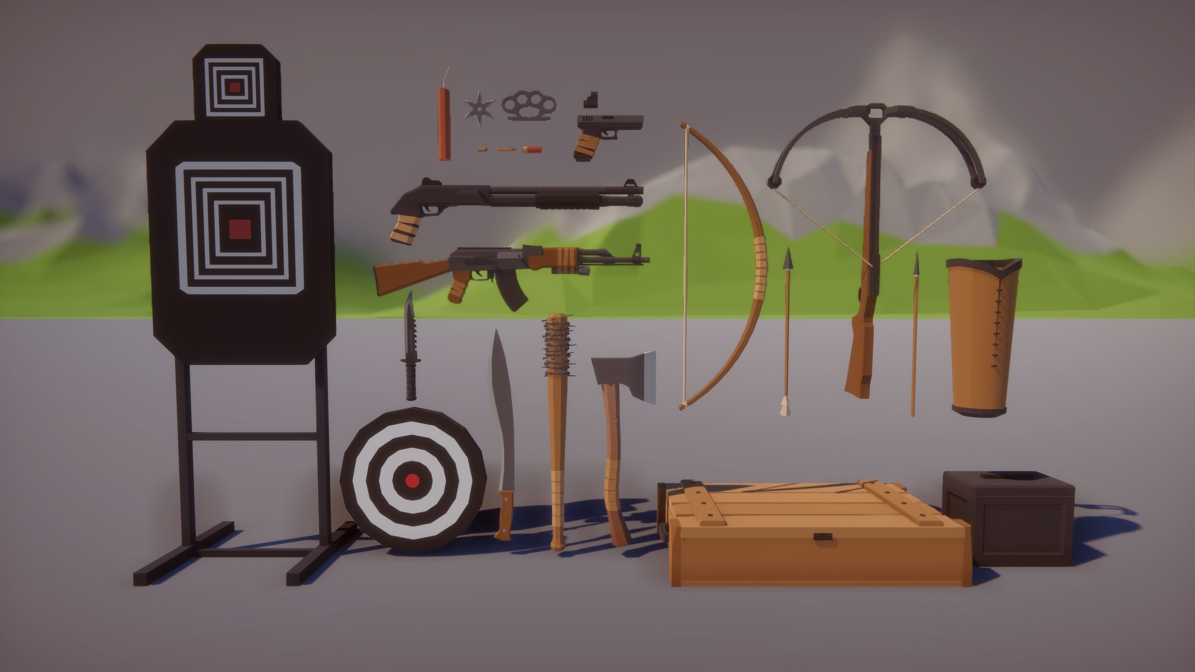 3D model Low Poly Post Apocalyptic Village VR / AR / low-poly | CGTrader