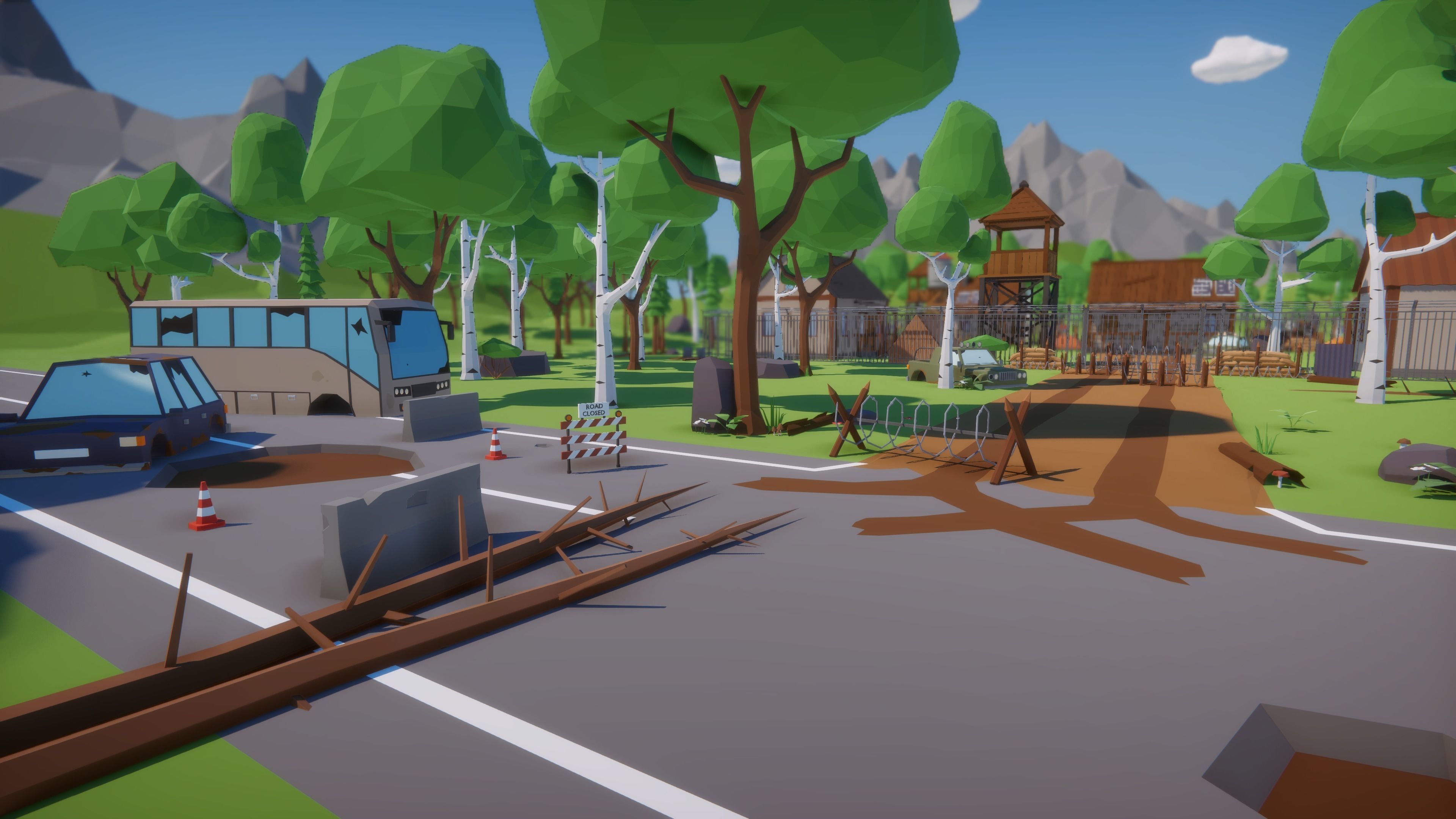 3D model Low Poly Post Apocalyptic Village VR / AR / low-poly | CGTrader