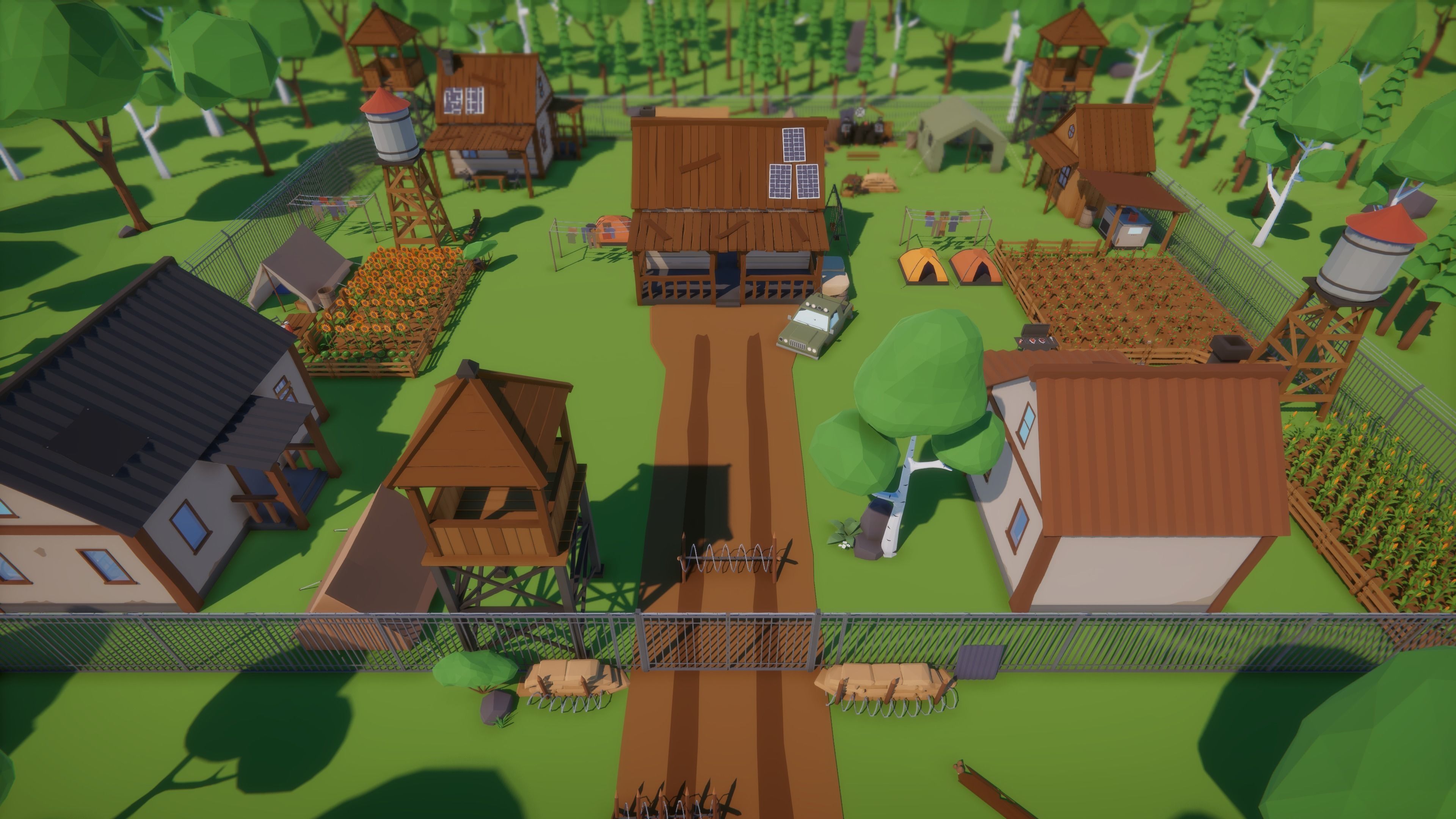 3D model Low Poly Post Apocalyptic Village VR / AR / low-poly | CGTrader