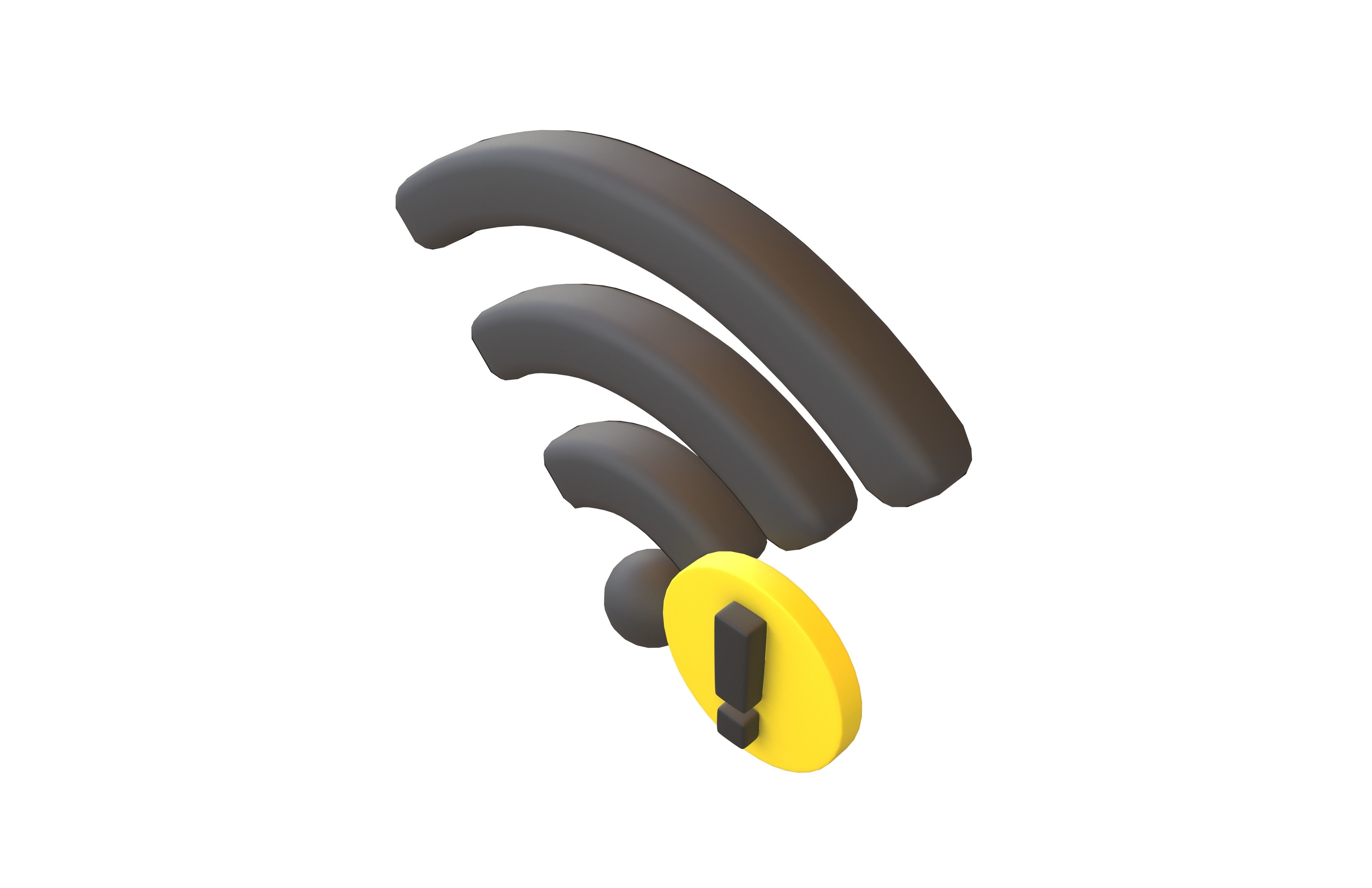 3D model Wifi Problem Symbol v1 012 VR / AR / low-poly | CGTrader