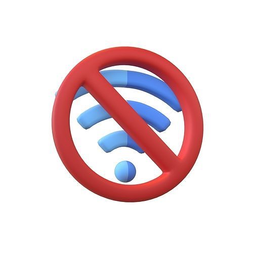 3D model No Wifi Symbol v1 001 VR / AR / low-poly | CGTrader