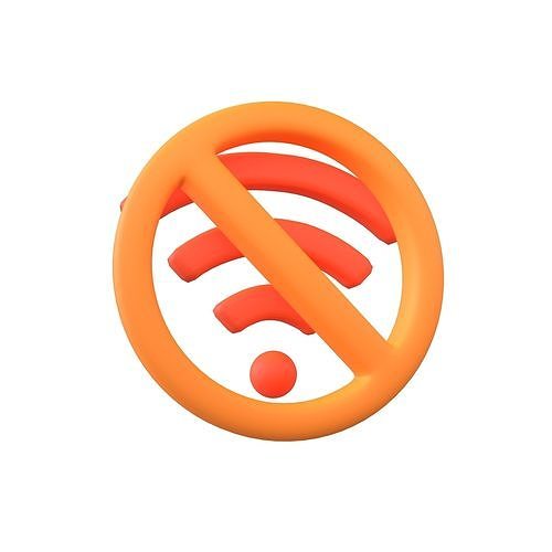 3D model No Wifi Symbol v1 010 VR / AR / low-poly | CGTrader