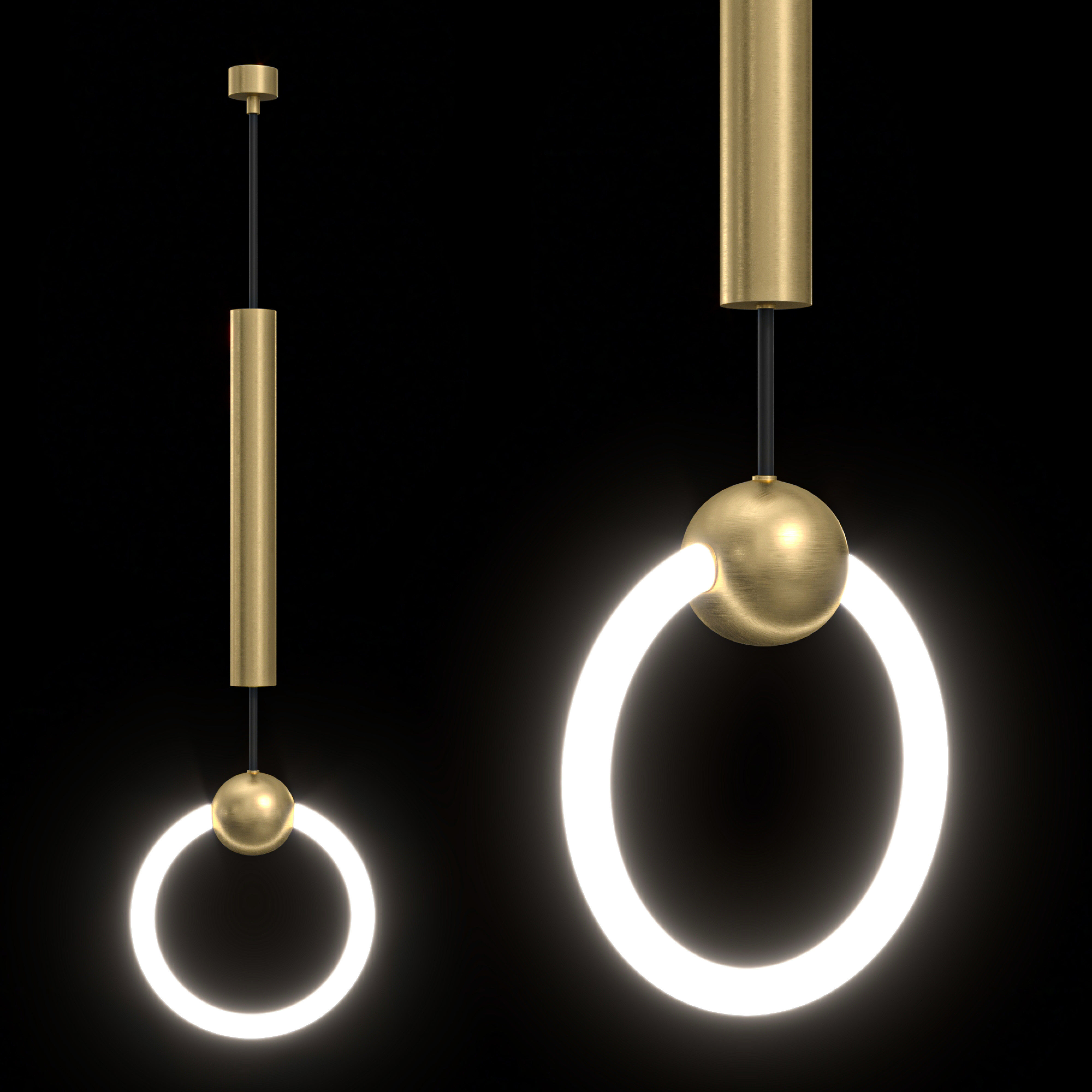 Simplicity Gold Ceiling Lights 3D model | CGTrader