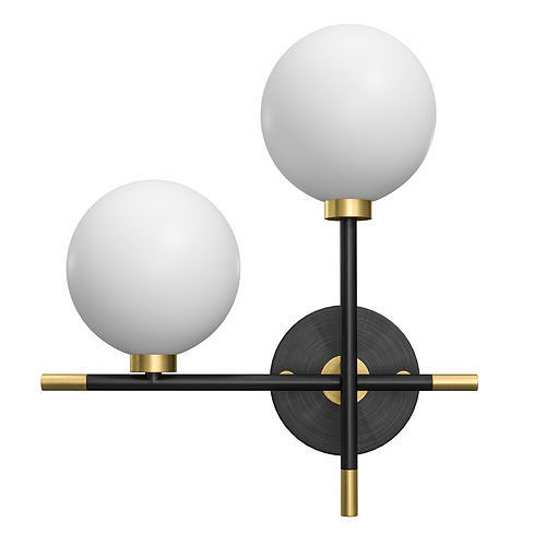 White Glass Modo Wall Light Sconce 3D model | CGTrader