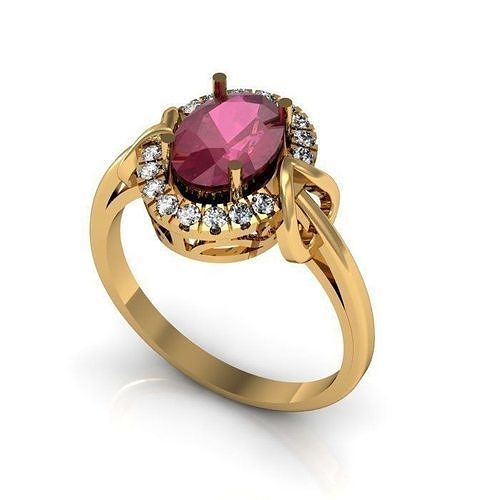 ruby ring 3D model 3D printable | CGTrader